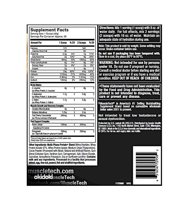 Nitro Tech Power Nutrition Facts | Besto Blog