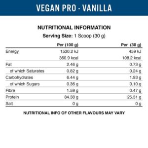 Vegan Pro - Plant-Based Protein Blend - Nutritional World