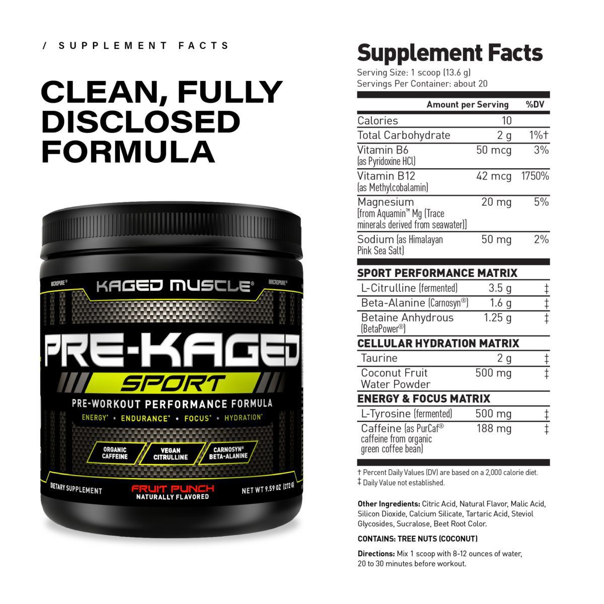 PRE-KAGED SPORT- 20serv - Nutritional World