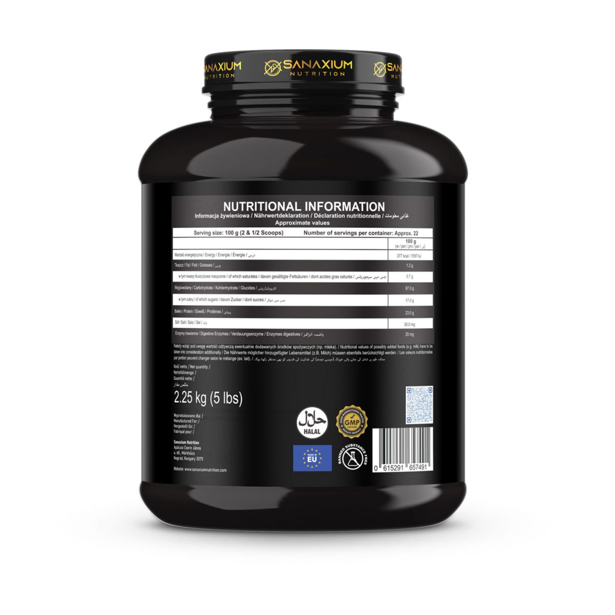 Sanaxium GOLD MASS GAINER 5LB – Premium Weight Builder